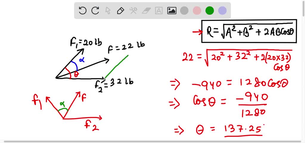 SOLVED: 2. Two forces with magnitudes of 20 pounds and 32 pounds are ...