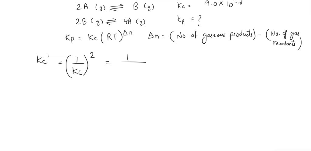 SOLVED: Consider the reaction of A to form B at 298 K: 2A(g) â‡Œ B(g ...