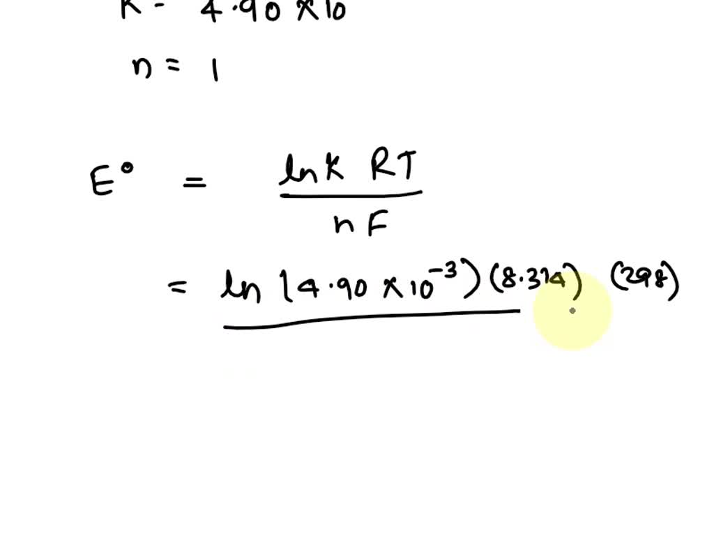 SOLVED: The equilibrium constant, K, for a redox reaction is related to ...