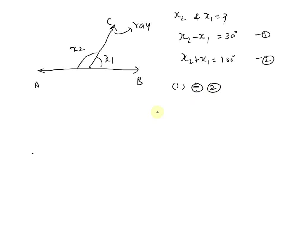 SOLVED: If a ray stands on a line such that difference of adjacent ...
