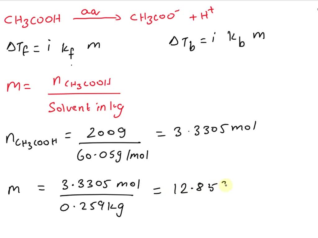 SOLVED: What is the freezing point depression and boiling point ...