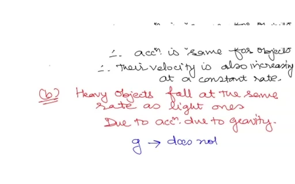 SOLVED: Do objects fall at a constant velocity Or do they speed up Or ...