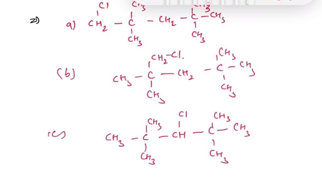 SOLVED: How many monochloro substitution products are produced when the ...