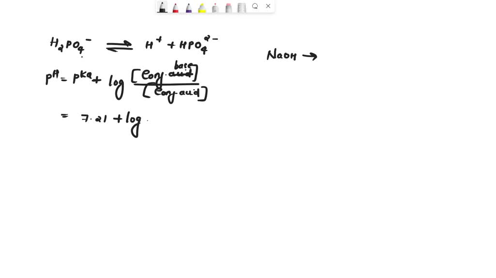 SOLVED: Consider a buffer solution in which [H2PO4-]= 0.130 M and [HPO4 ...