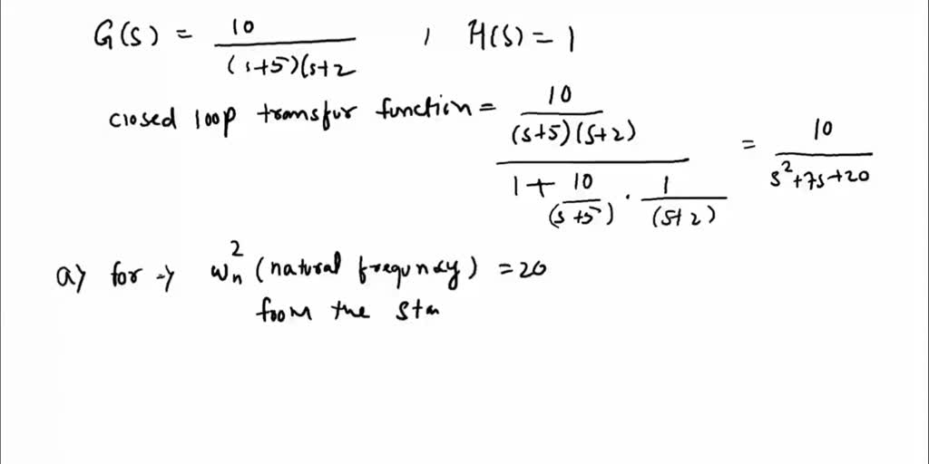 Solved The Open Loop Transfer Function Of A Feedback Control System Is Given By Ss2 10 0111
