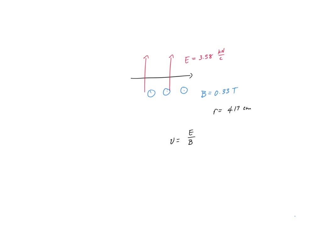 SOLVED: A charged particle moves through a velocity selector at a constant speed in a straight ...