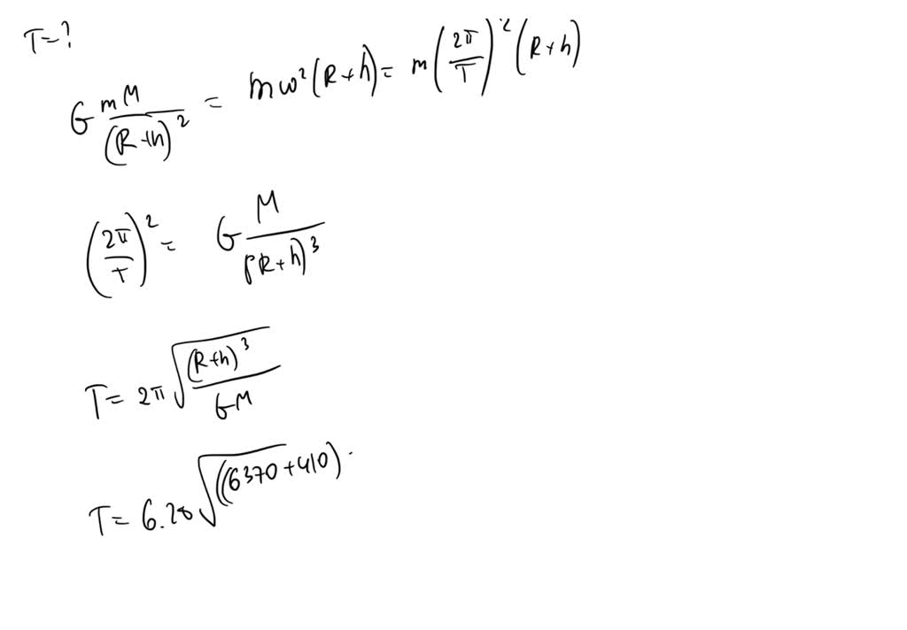 SOLVED: Earth mass is M-5.97x10^24 kg and its radius is R-6370 km. The International Space ...