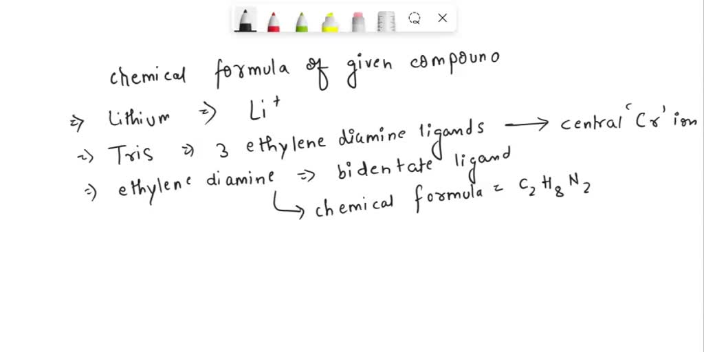 SOLVED: Determine the chemical formula for the compound , lithium tris ...