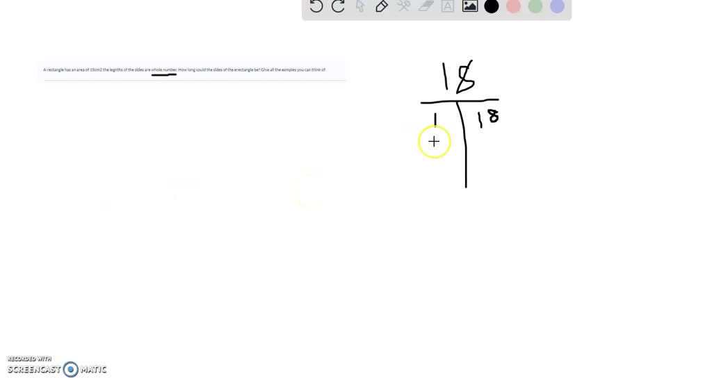 SOLVED: A rectangle has an area of 18 cmÂ². The lengths of the sides ...