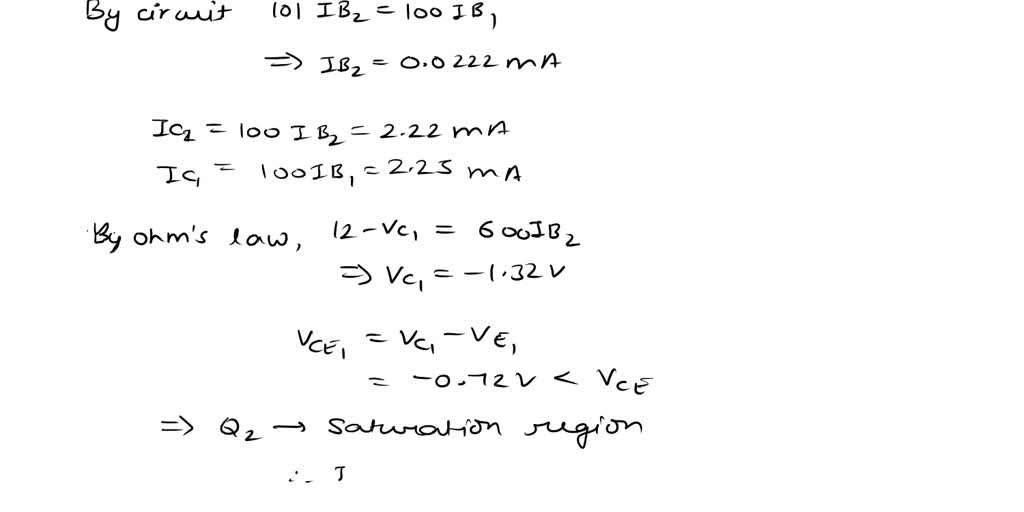 Texts: Problem for practice Q1. The parameters of the transistor in the circuit shown in Figure ...