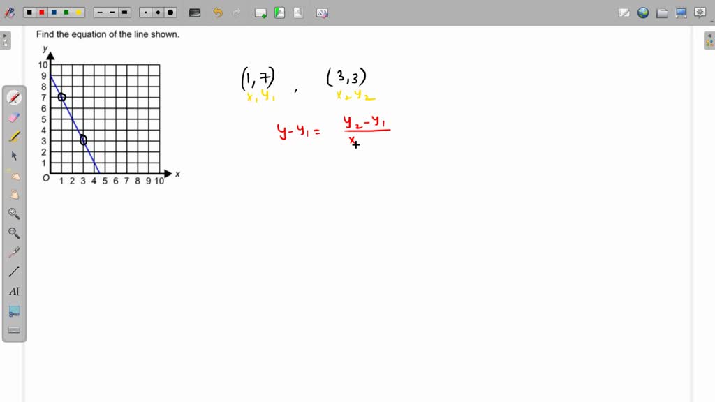SOLVED:'find tge equation of the line Satchel One | Learning platfom ...