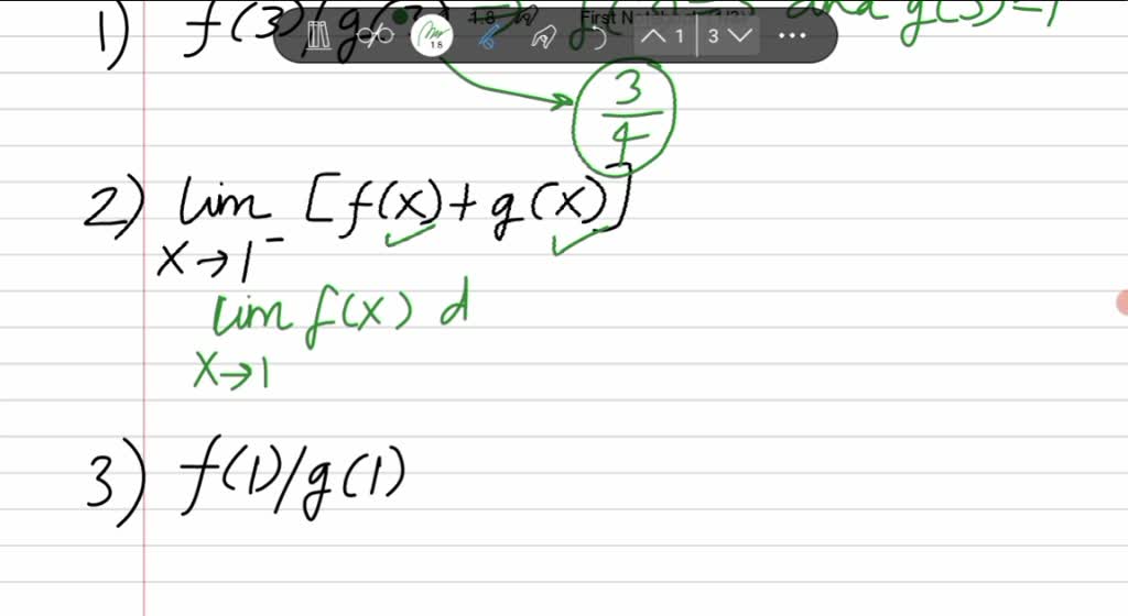 SOLVED: f(x) g(x) The graphs of f(x) and g(x) are given above. Use them ...