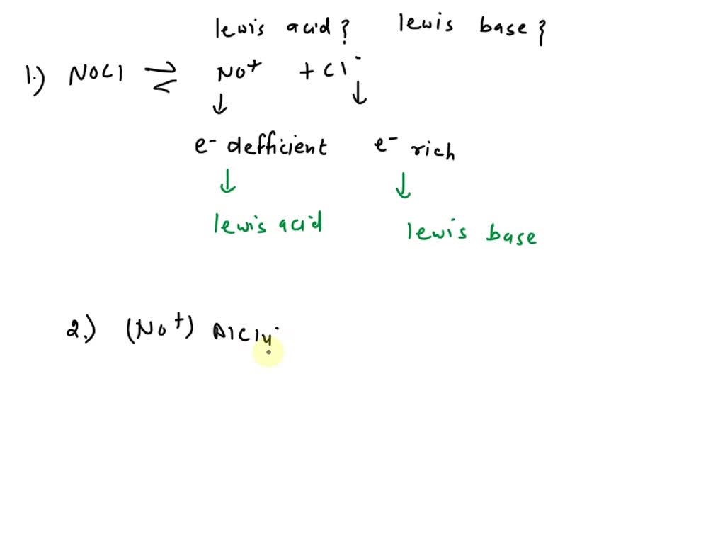 SOLVED: 7.43 Nitrosyl chloride, NOCl, can be used as a nonaqueous ...