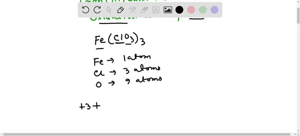 SOLVED: What is the oxidation state of chlorine in iron(III) chlorate ...