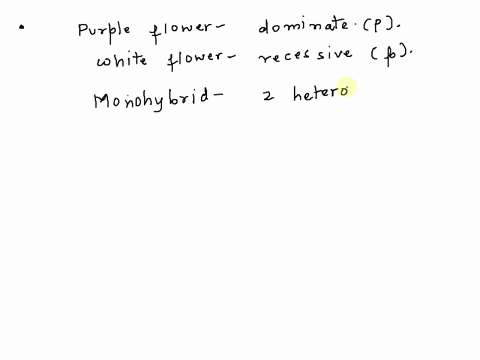 In flowers purple flower color is dominant and denoted by p...