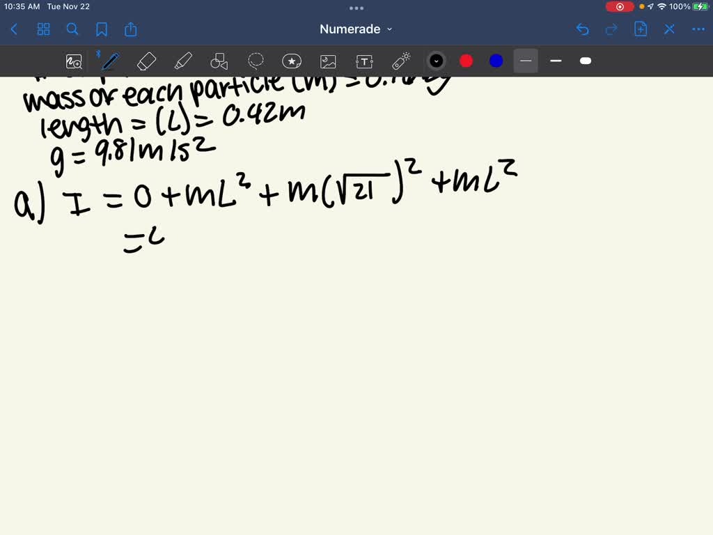 SOLVED: Four particles, each of mass 0.16 kg, are placed at the ...