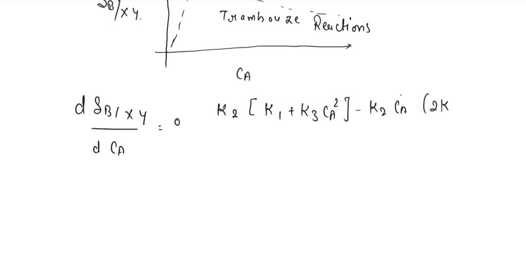Reactant A decomposes by three simultaneous reactions to form three products, one that is ...