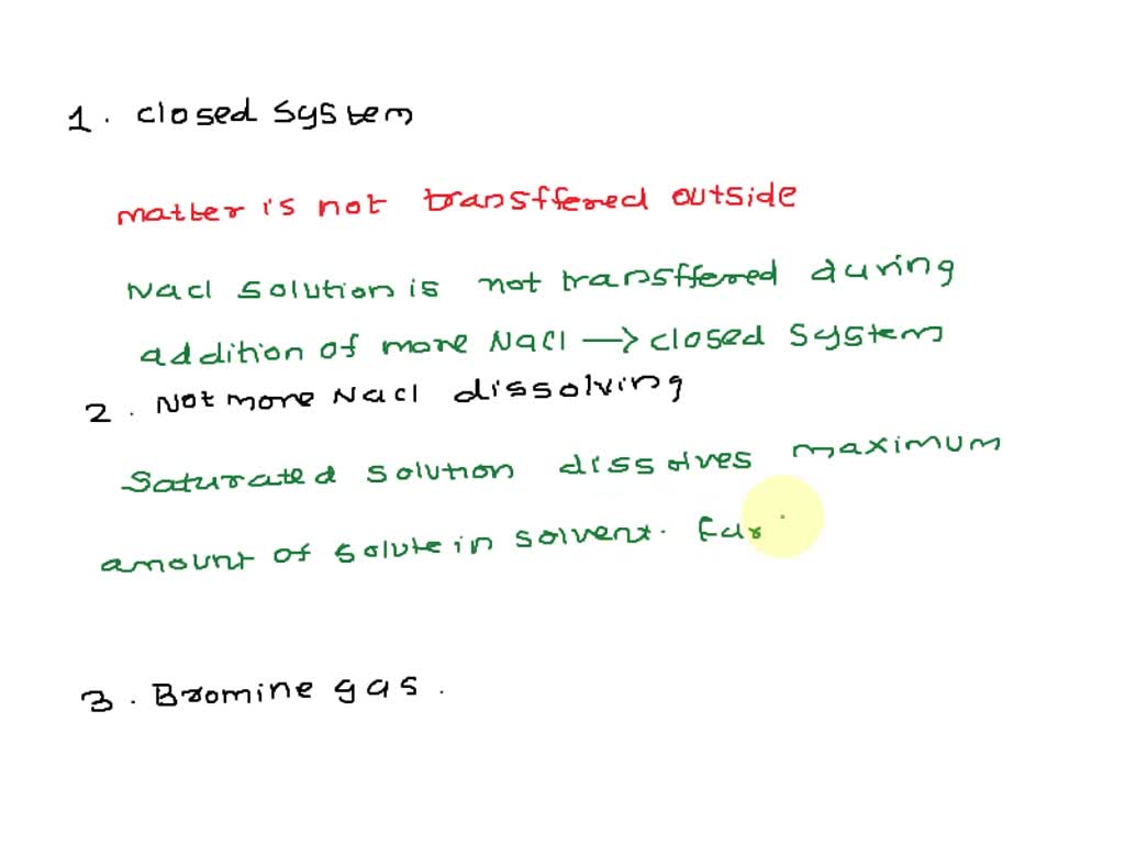 SOLVED: A beaker contains a saturated aqueous sodium chloride solution ...