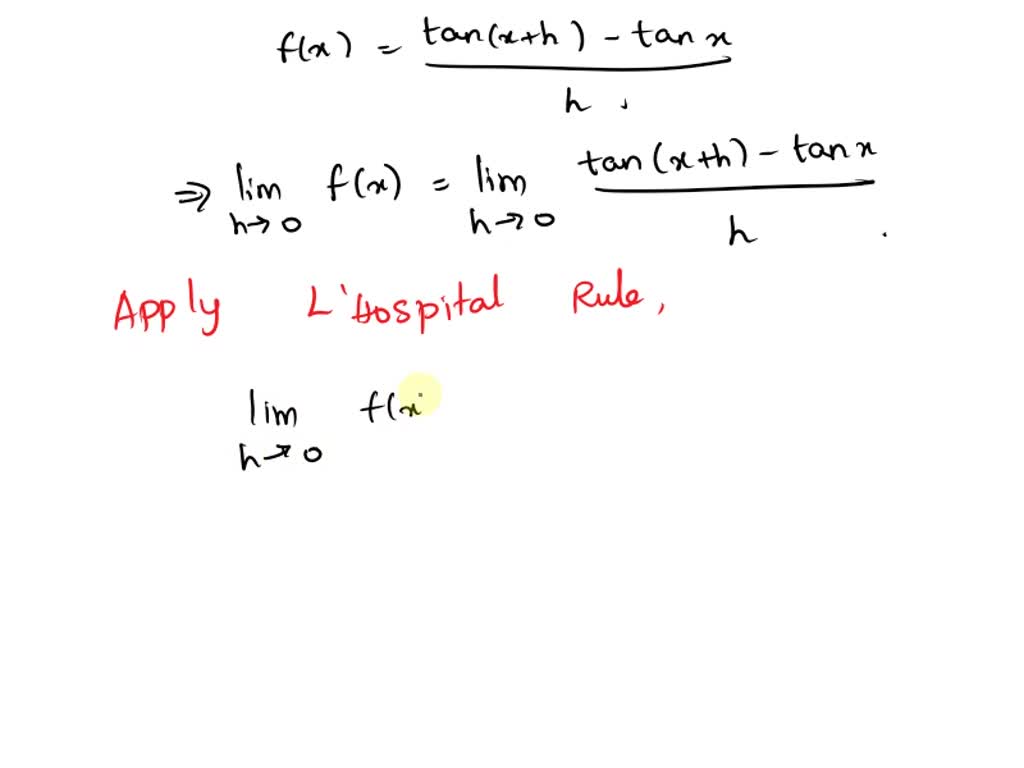 For values of h very close to 0, which of the following functions best ...