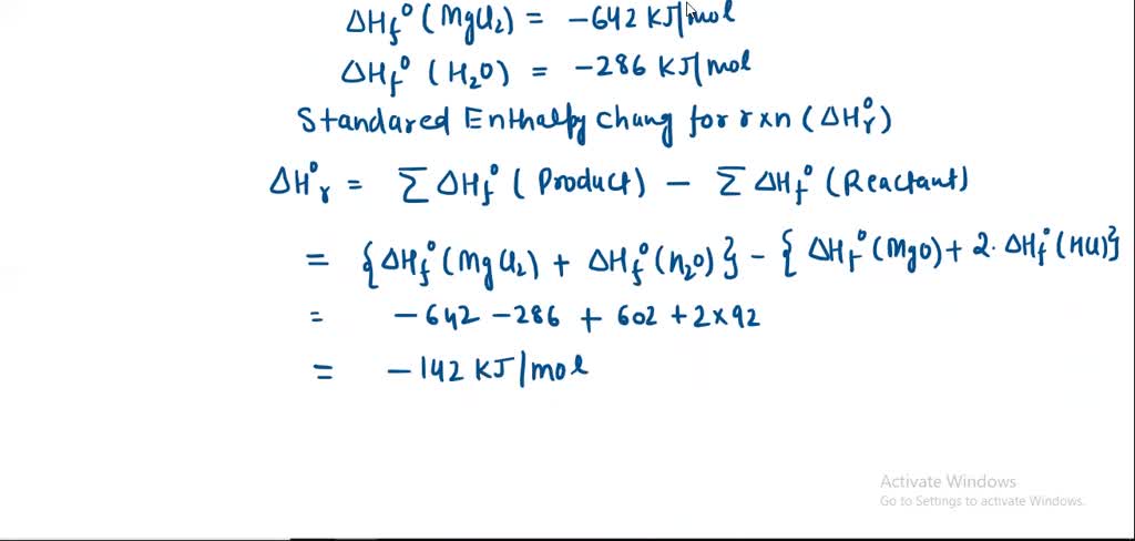 SOLVED: Text: Magnesium oxide reacts with hydrochloric acid and ...