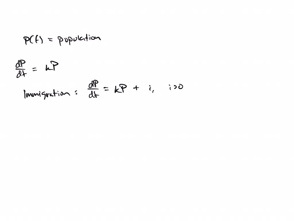 SOLVED: "Assume that In the absence Immigration and emigration the ...