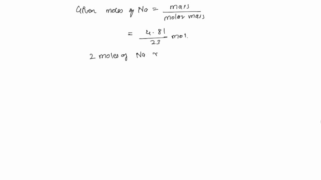 SOLVED: The synthesis of sodium chloride occurs according to the ...