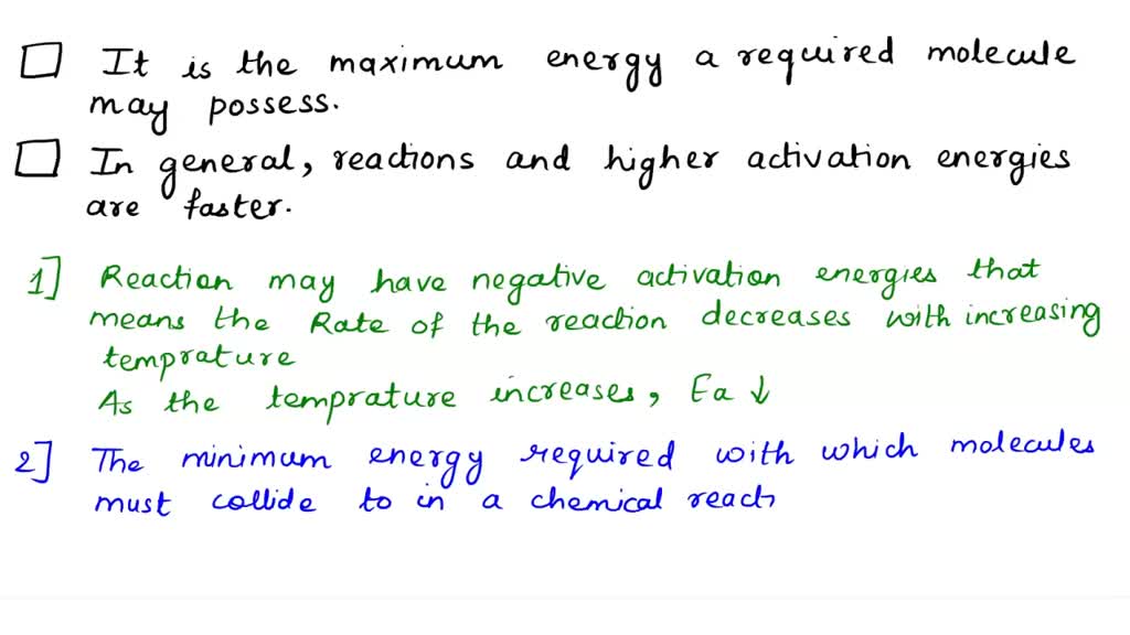 SOLVED: Which ofthe following statements about activation energy is ...