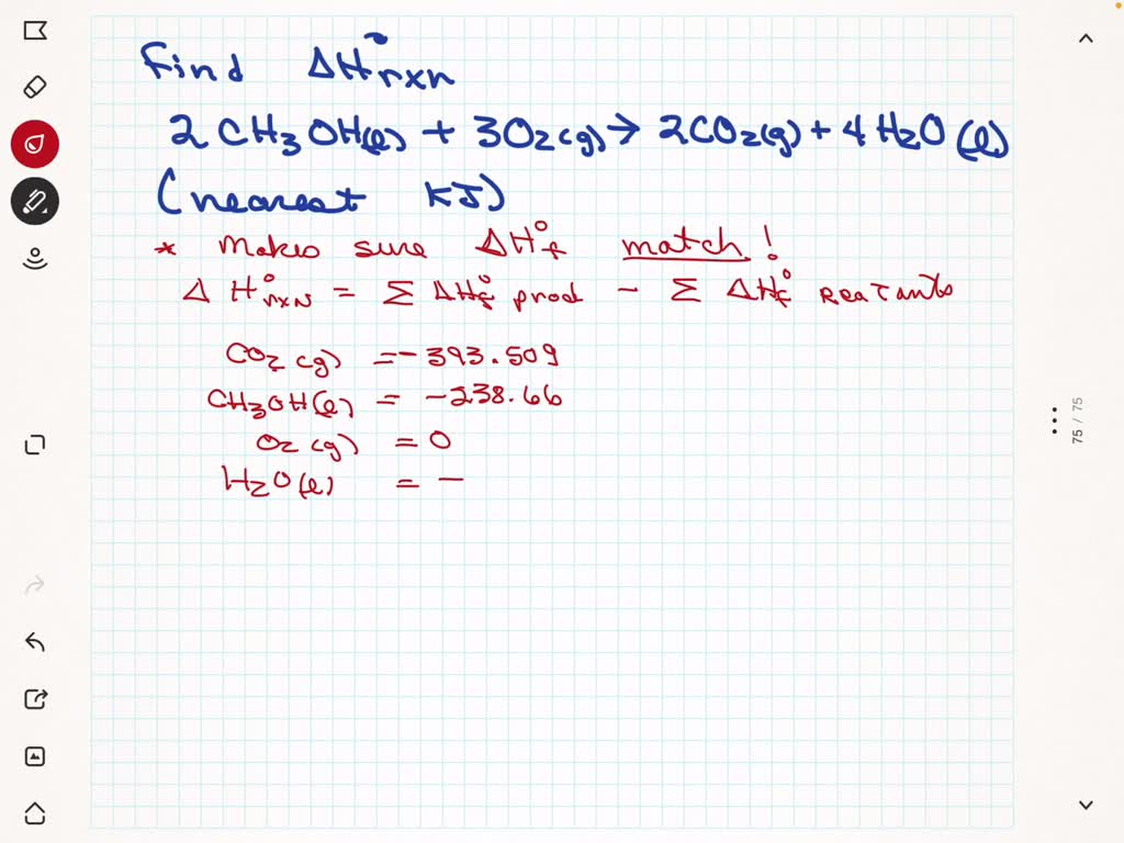 SOLVED: CHEMICAL REACTIONS: Calculating molar heat of reaction from formation enthalpies Using ...