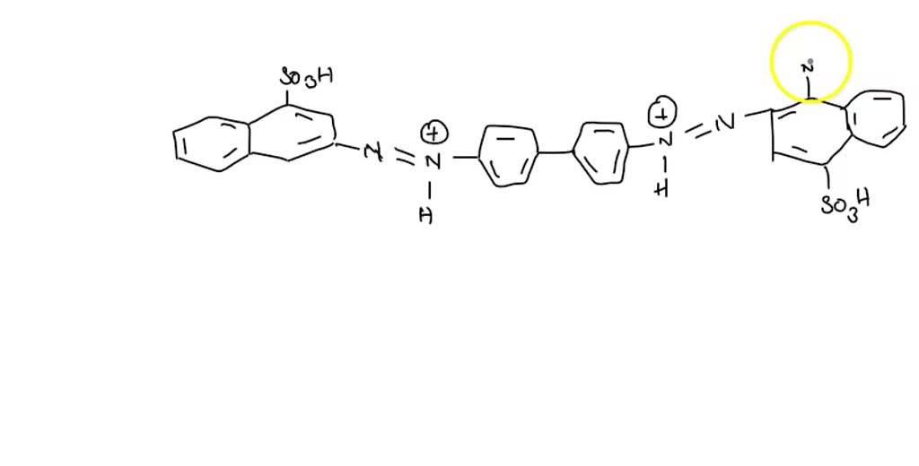 SOLVED: Draw structures 2. Congo red reacts with HCL 3. Congo red ...