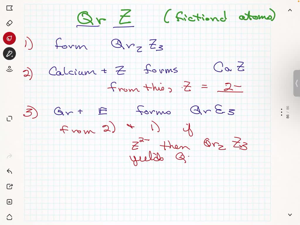 SOLVED: Two elements, Qr and Z, combine to form an ionic compound ...