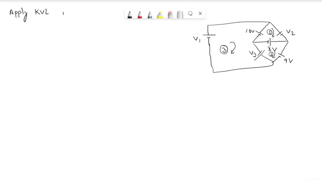 SOLVED: Text: In the given circuit, obtain V, V2, and V3. Assume A = 150V, B = 80V, C = 50V, and ...