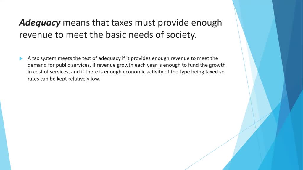 SOLVED: What are the major criteria for a good tax system? Refer to ...