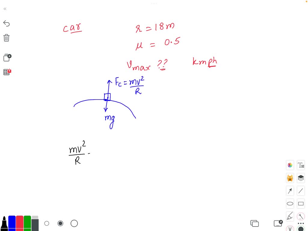 SOLVED: A car is driven round curved path of radius 18 m without the ...