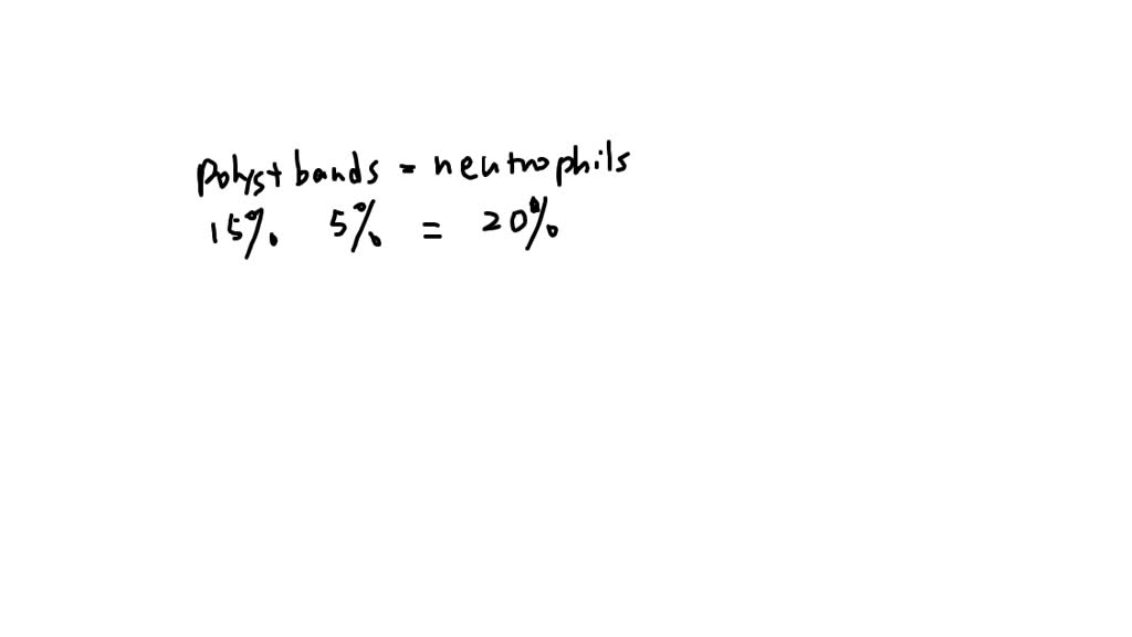SOLVED: Calculate the absolute neutrophil count for patient with the ...