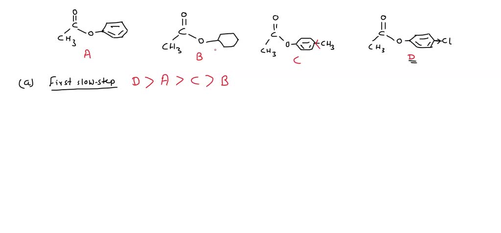 SOLVED: in order from most reactive to least reactive in the first slow step of a 15.a. List the ...