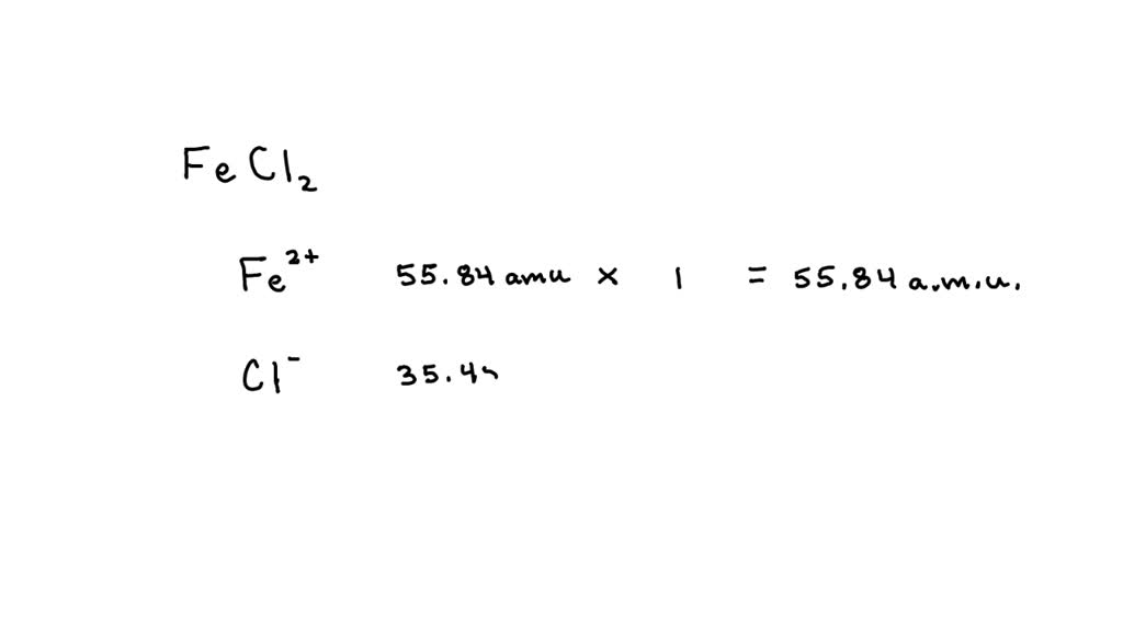 SOLVED: Complete the table below for calculating the formula weight of ...