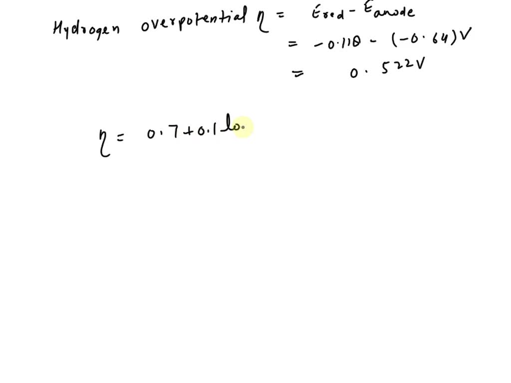 SOLVED: The corrosion potential of mild steel in deaerated solution of ...