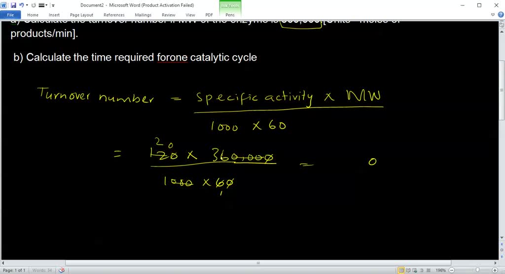SOLVED: Enzyme E is a muscle enzyme that catalyzes the following ...