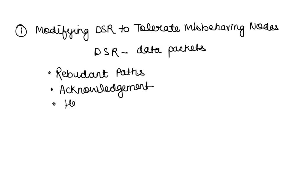 Solved Routing Question 1 Consider The Dynamic Source Routing Dsr Protocol Suppose That At
