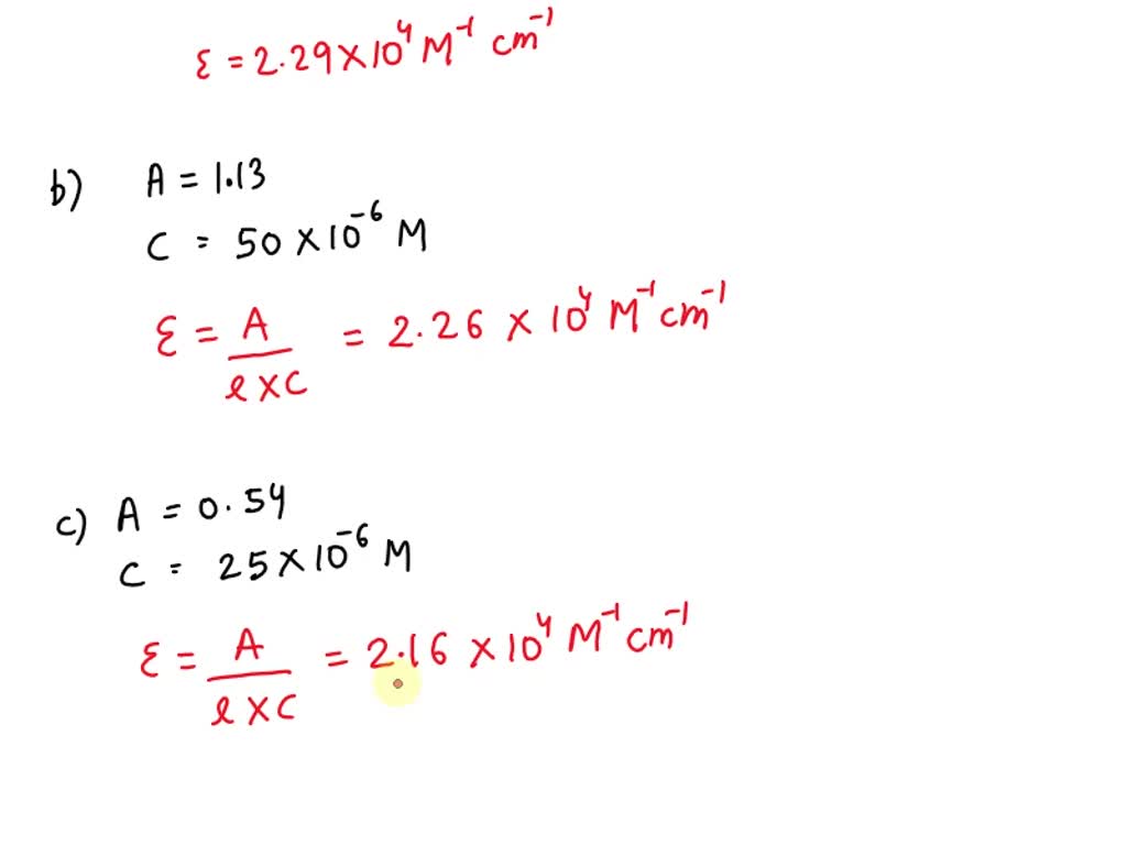 SOLVED: Question 5 0.5 pts Using the maximal absorbance values at or ... SOLVED: Question 5 0.5 pts Using the maximal absorbance values at or ...