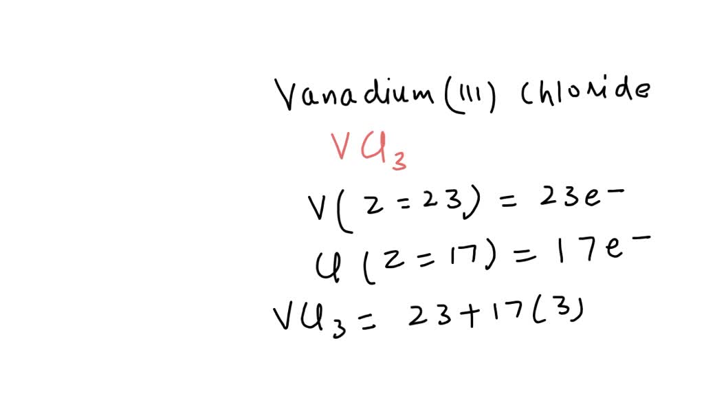 SOLVED: The total number of electrons present in a molecule of vanadium ...