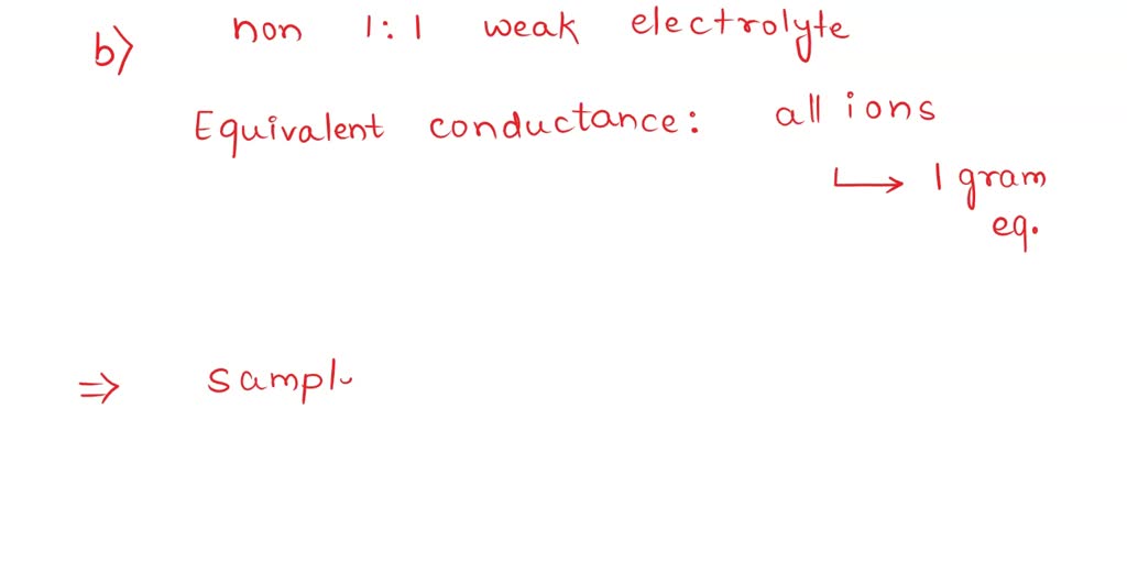SOLVED: 1) Why, when determining Λ0 for a weak electrolyte, it is ...