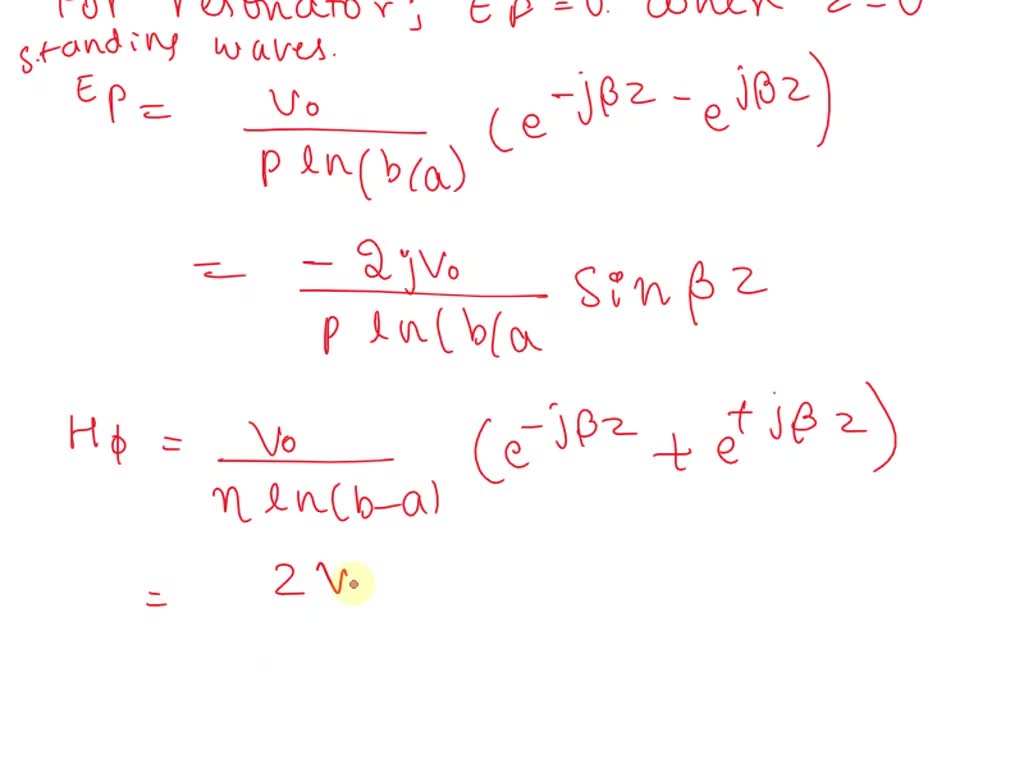SOLVED: Write the expressions for the E and H fields for a short ...