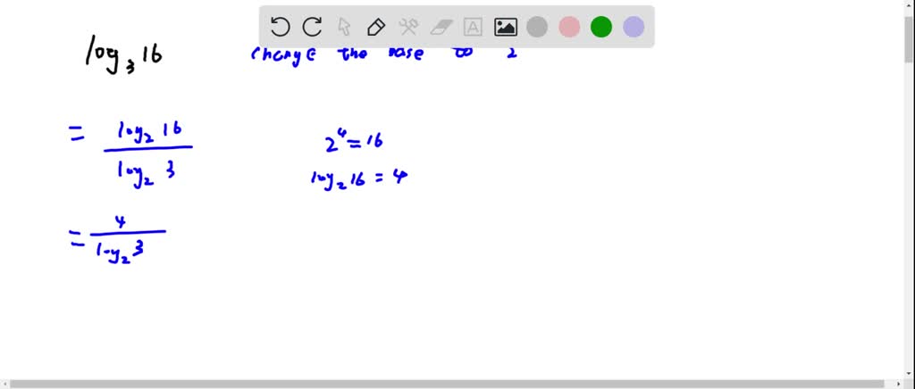 SOLVED: Use the Change of Base Formula and a calculator to evaluate the ...
