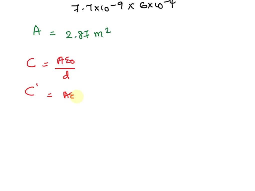 SOLVED: In the parallel plate capacitor, the electrode plate area is ...