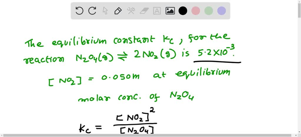 SOLVED: The equilibrium constant, Kc, for the following reaction is 4.1Ã—10^(-3). N2O4(g) â‡Œ ...