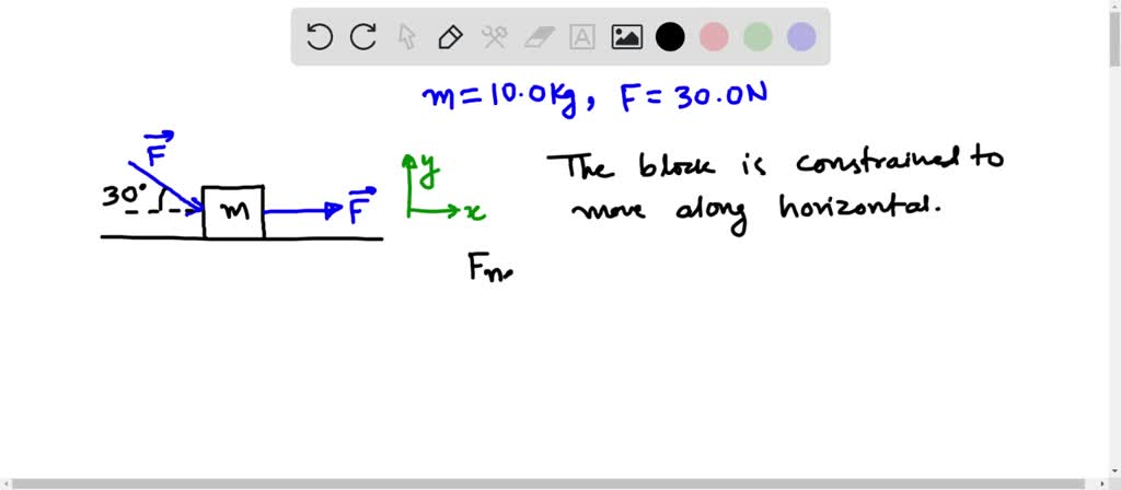 SOLVED: 40. In the following figure, the horizontal surface on which this block slides is ...