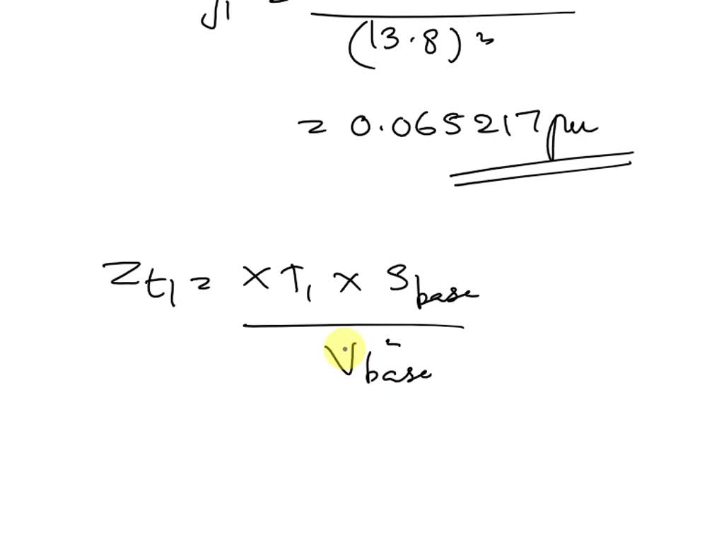 SOLVED: 1. For the system shown, use the following per unit bases 100 MVA 13.8 kV and calculate ...