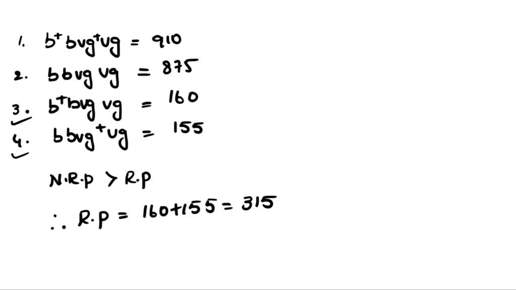 SOLVED: Wild Type Bleck nonnal Black vestigial Gny vestigial b" bvg" Vg bb vg vg b" b vg "g The ...