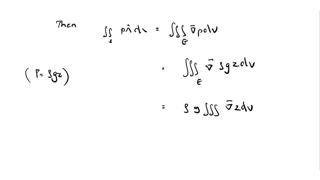 SOLVED: A solid occupies a region E with surface S and is immersed in a ...